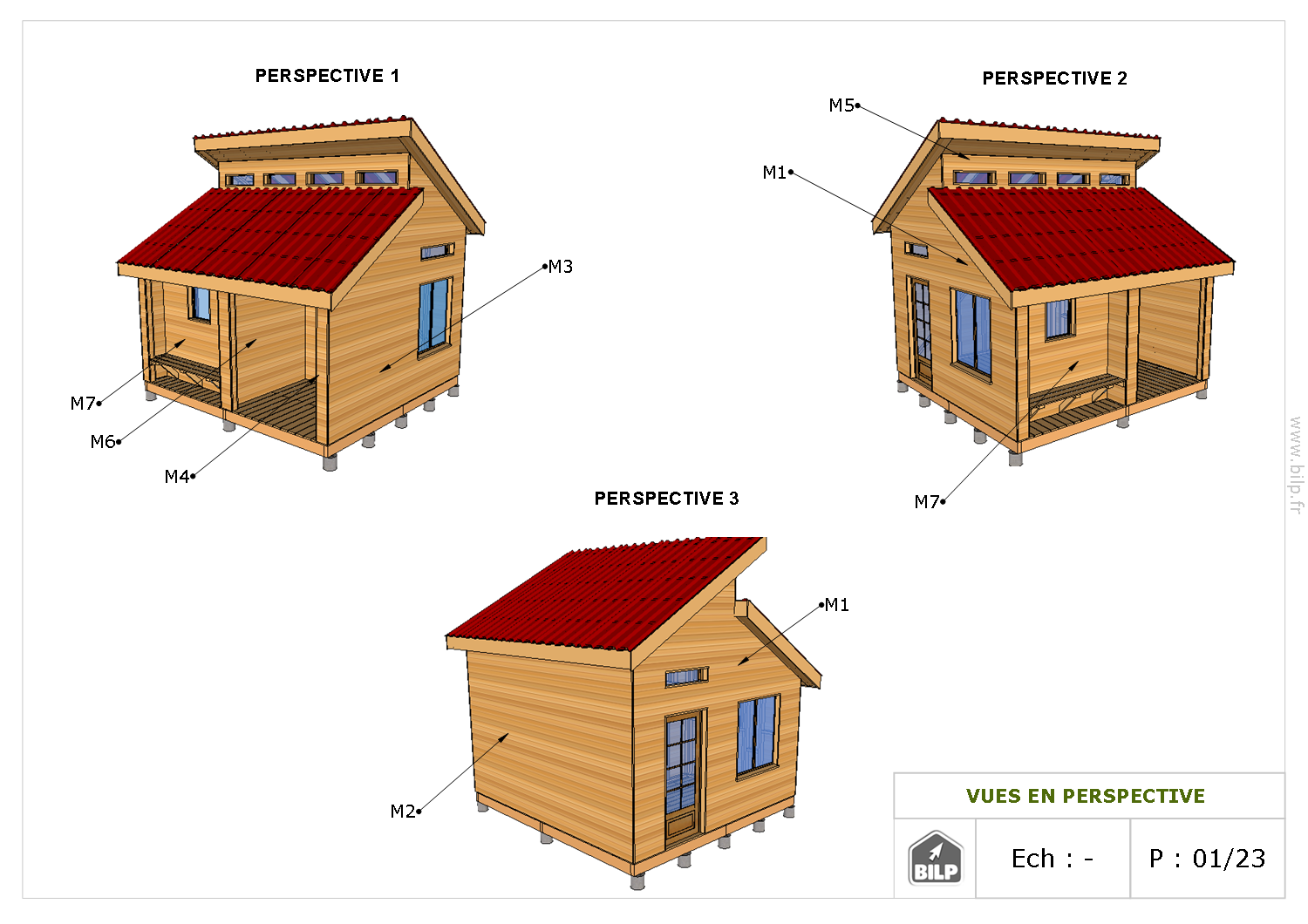 Le plan de votre ABRIS ET CABANE sur mesure - Réf. cabane-prest-plans